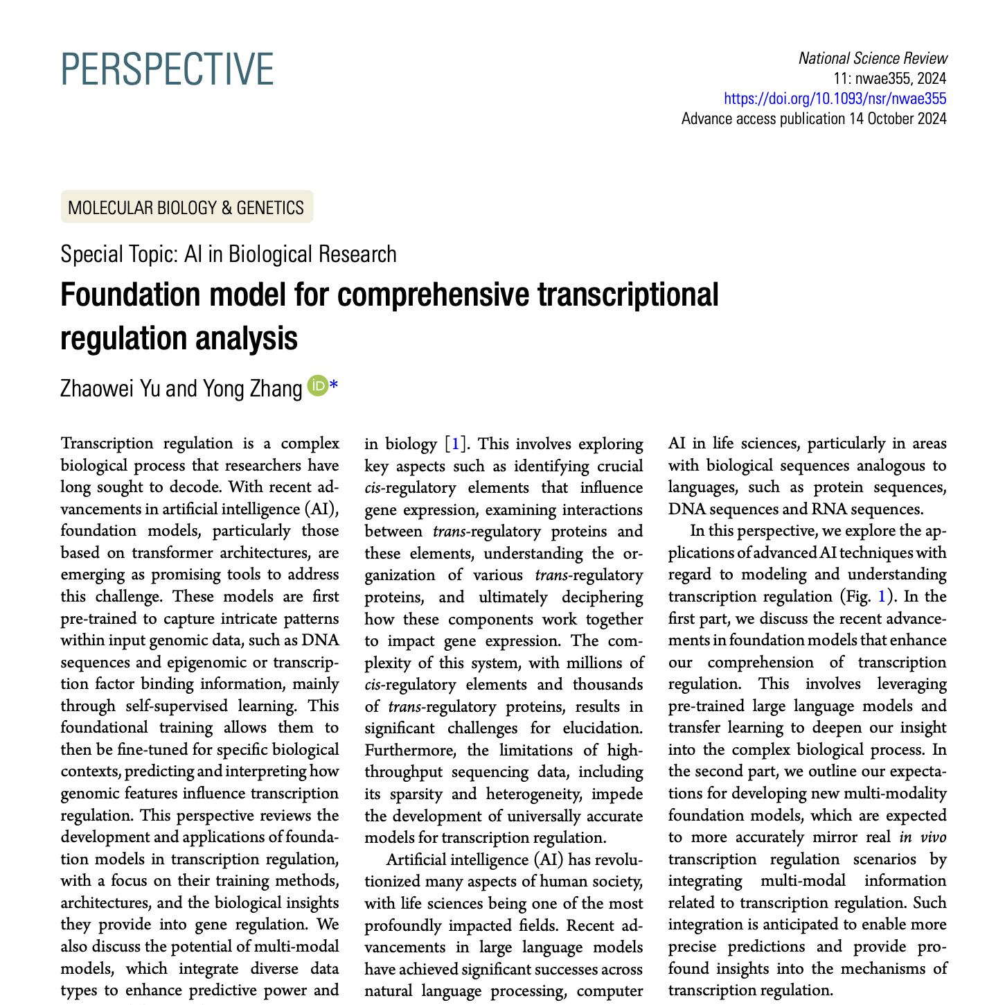 Homepage - Zhaowei Yu